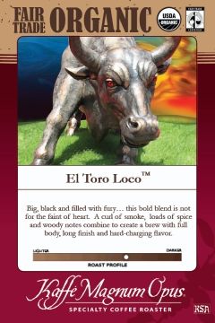 Fair Trade Organic El Toro Loco Blend Coffee Fair Trade Organic El Toro ...
