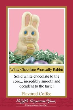 White Chocolate Wrascally Rabbit Flavored Coffee White Chocolate ...